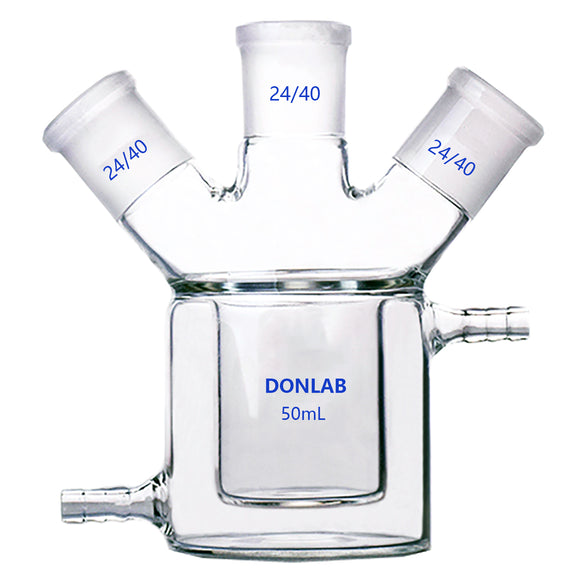 3000ml,24/40,4-neck,Flat Bottom Glass Flask,3L,Four Neck,Lab