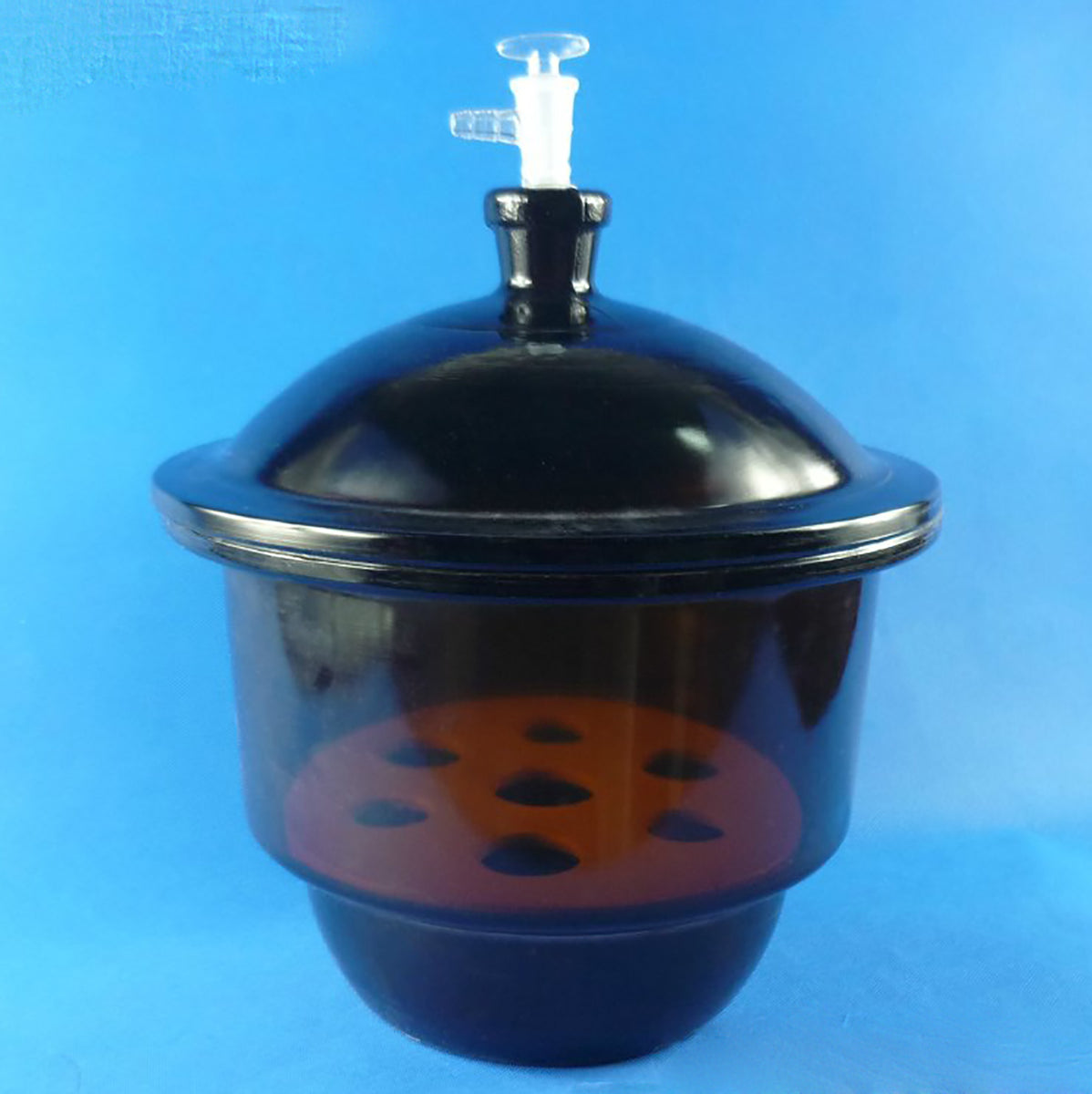 DONLAB Glass Vacuum Amber Glass Desiccator Jar, Lab Dessicator Dryer w